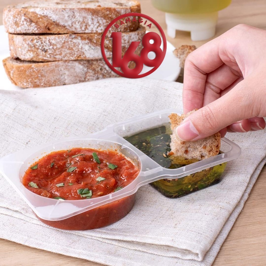 Jual Thinwall wadah snack kompartemen ganda dengan tutup portabel bisa ...