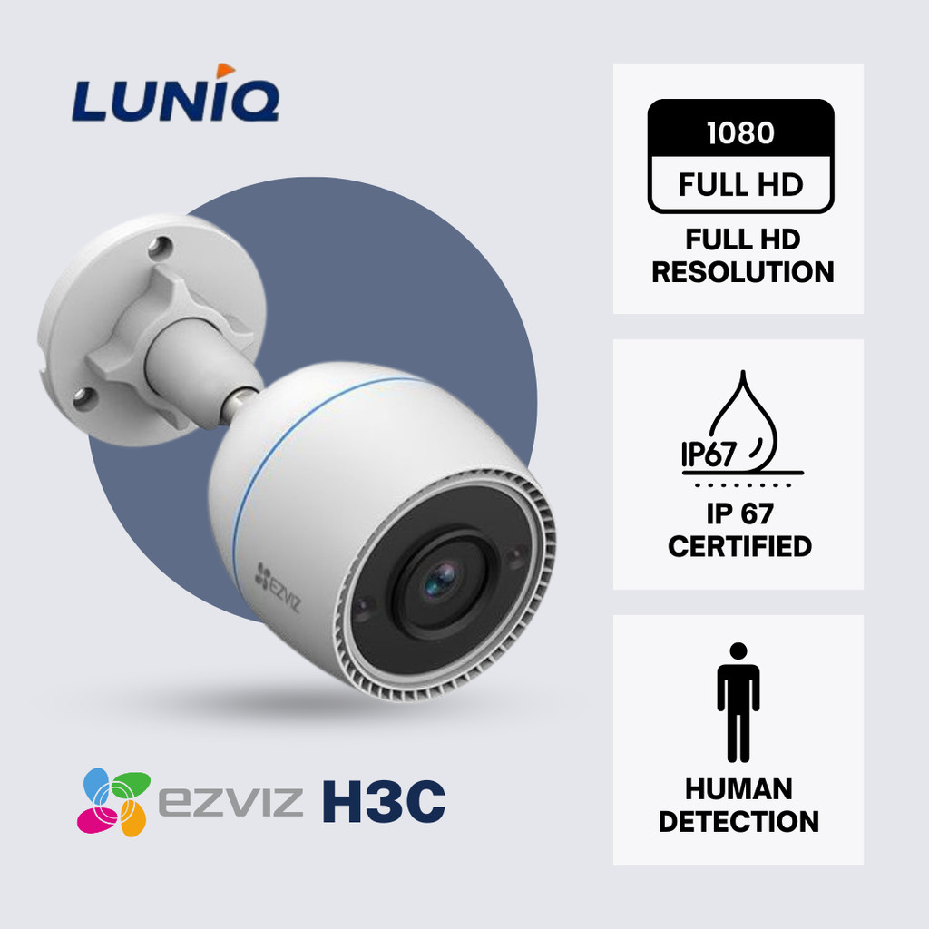 Jual Ezviz H3c 2MP Night Vision Smart Wifi IP Camera CCTV Outdoor 1080p ...