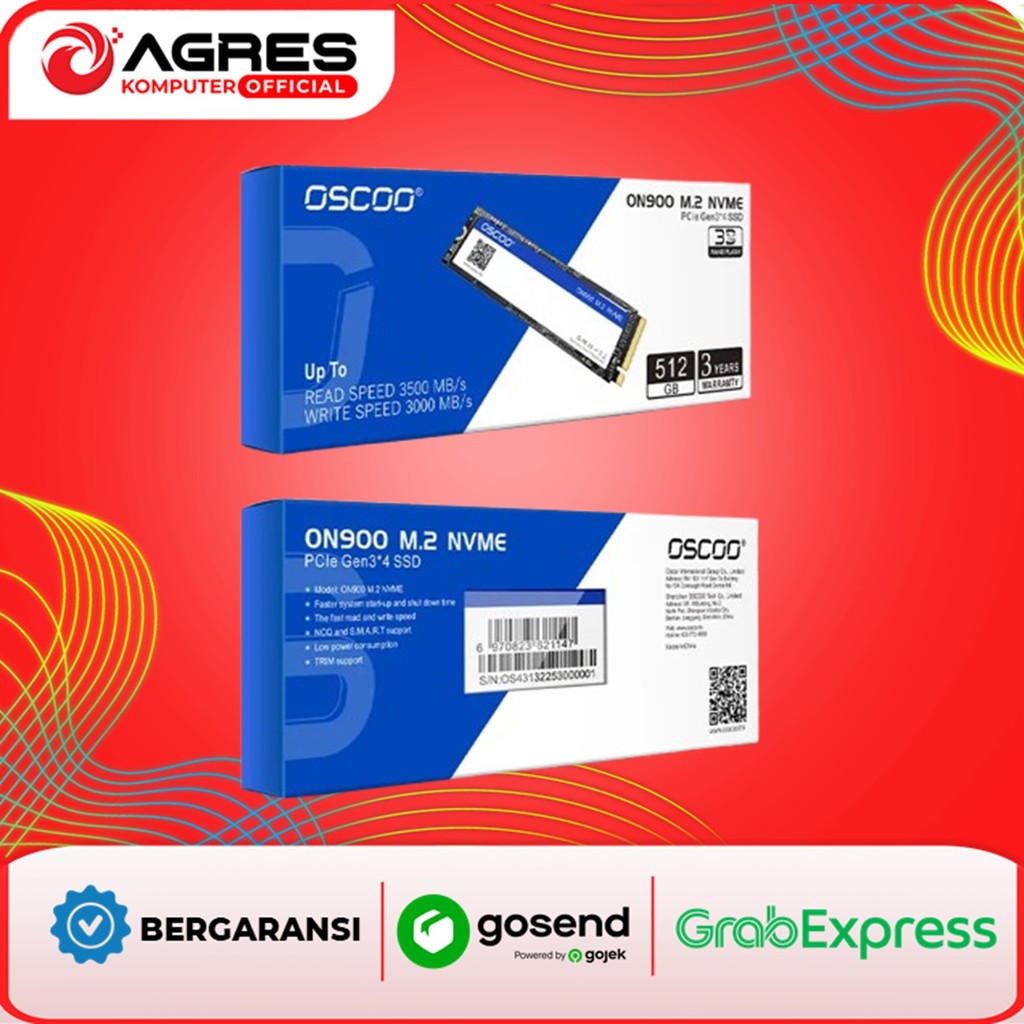 Jual OSCOO SSD NVME GEN3 ON900 256BGB PCIE 3.0 M.2 2280 3Y - UP TO 3500 MB/S | Shopee Indonesia