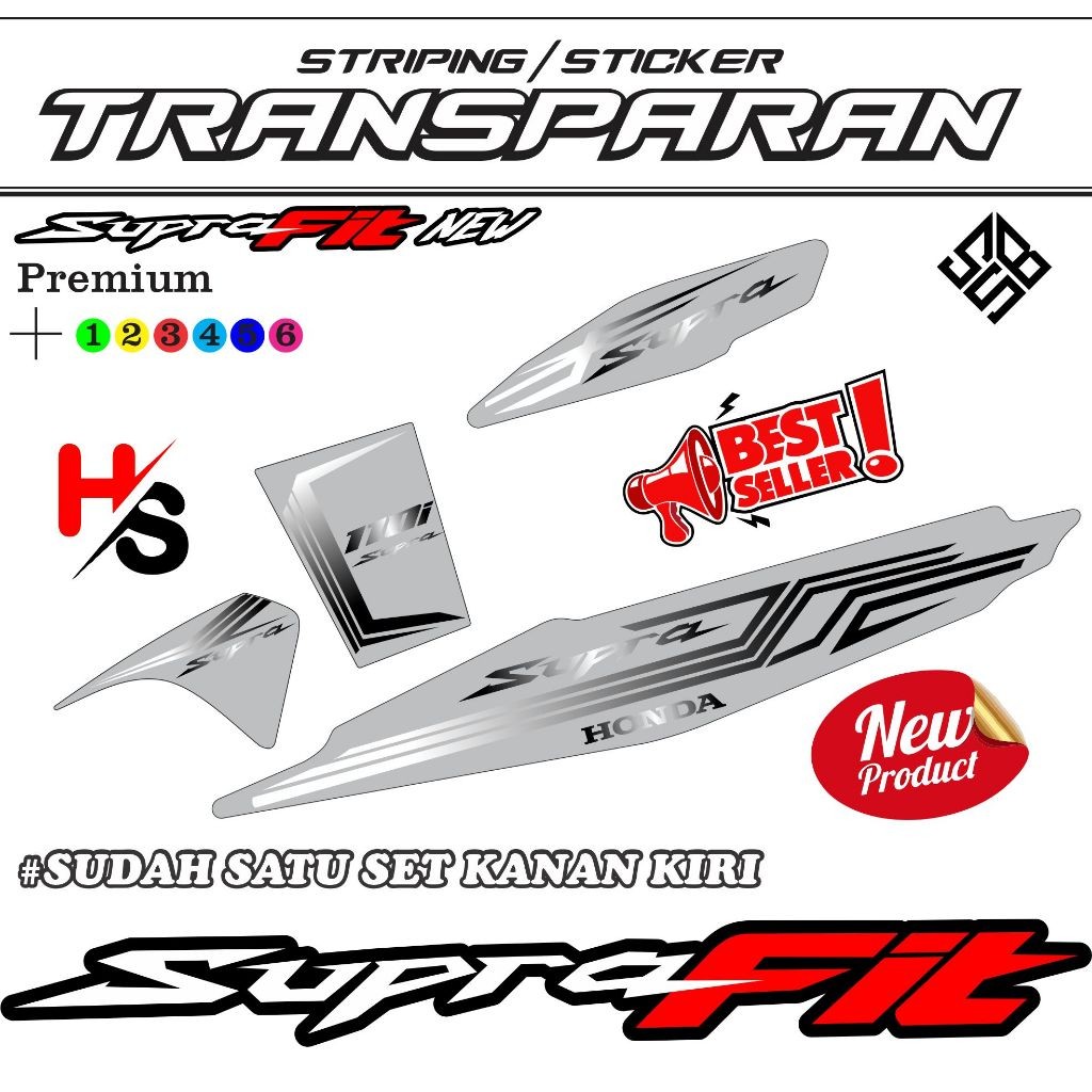Jual VARIASI STIKER STRIPING TRANSPARAN MOTOR HONDA SUPRA FIT NEW MOTIF ...