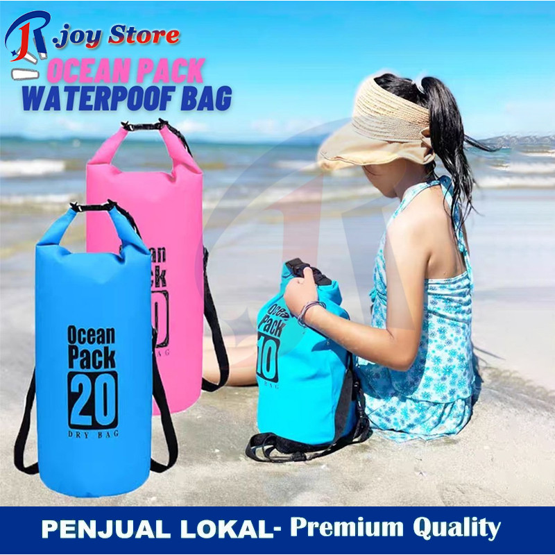 Jual R.joy - Ocean Pack Waterproof Bag Tas Travel Anti Air Bahan PVC Berkualitas Uk 5L 10L 15L ...