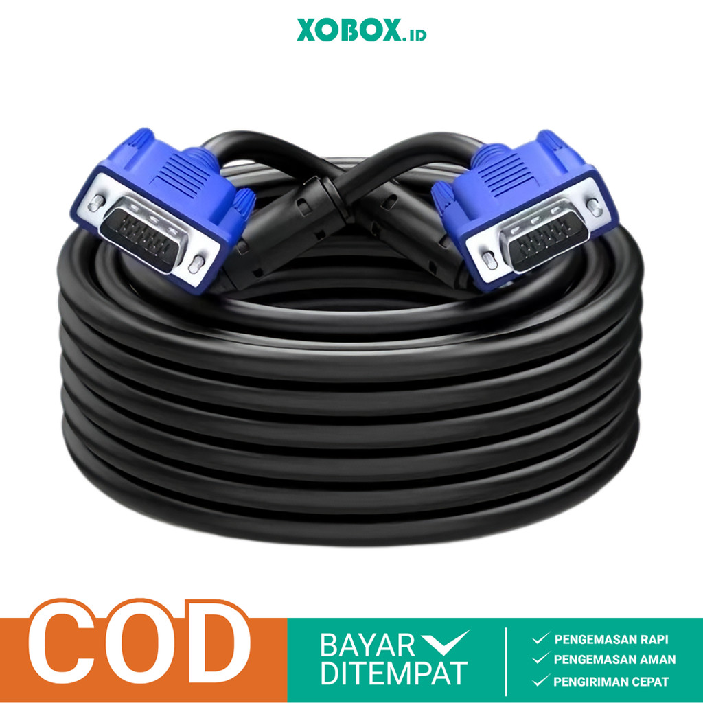 Jual Kabel VGA To VGA 10meter Kisonli Cable VGA Male to Male High Quality AK2009 | Shopee Indonesia