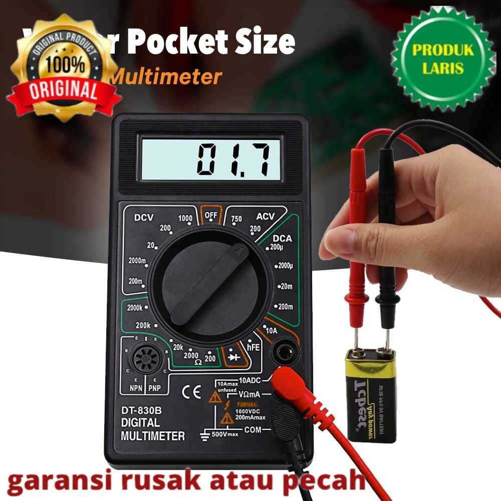 Jual Size Digital Multimeter Tegangan Pocket Ac Multi Buzzer Richmeters ...