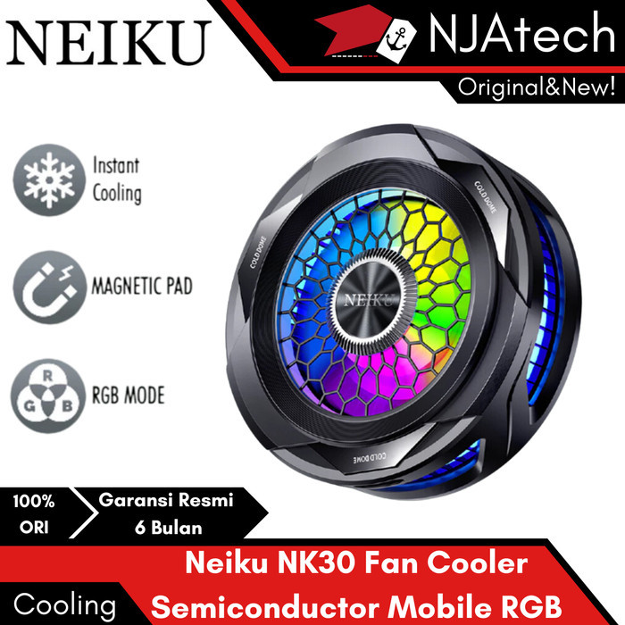 Jual NEIKU NK30 Semiconductor Magnetic and Clip RGB Phone Cooler ...