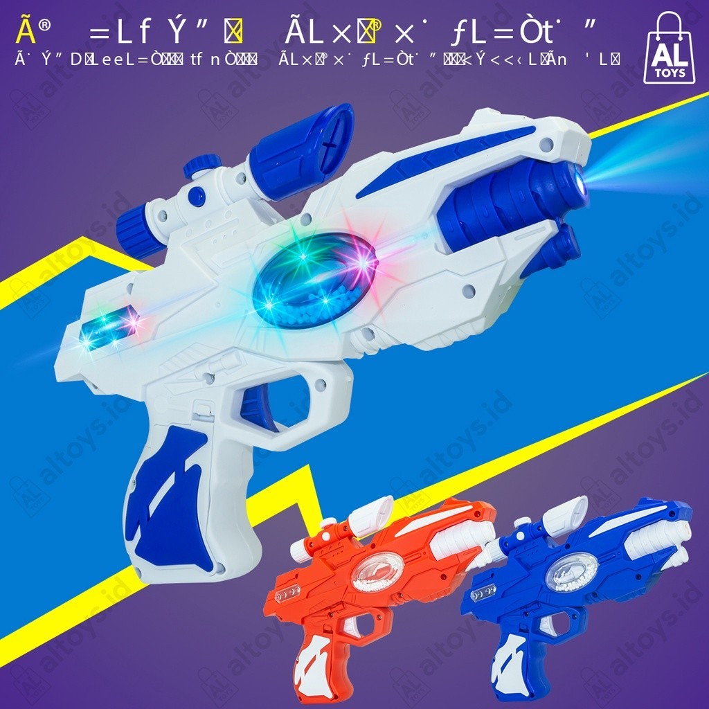 Jual Mainan Pistol Laser Proyektor Dino Lampu dan Sound Effect Space ...