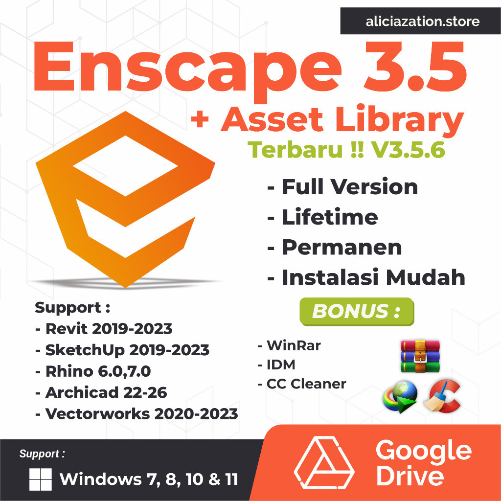 Jual Plugin 3D Enscape 3.5 Full Version + Asset Library + Bonus ...