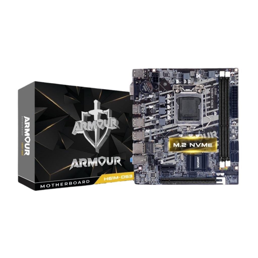 Jual MOTHERBOARD ARMOUR H61 M2 NVME Slot | Shopee Indonesia