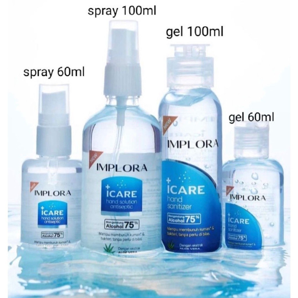Jual implora handsanitizer icare spray 60ml | Shopee Indonesia