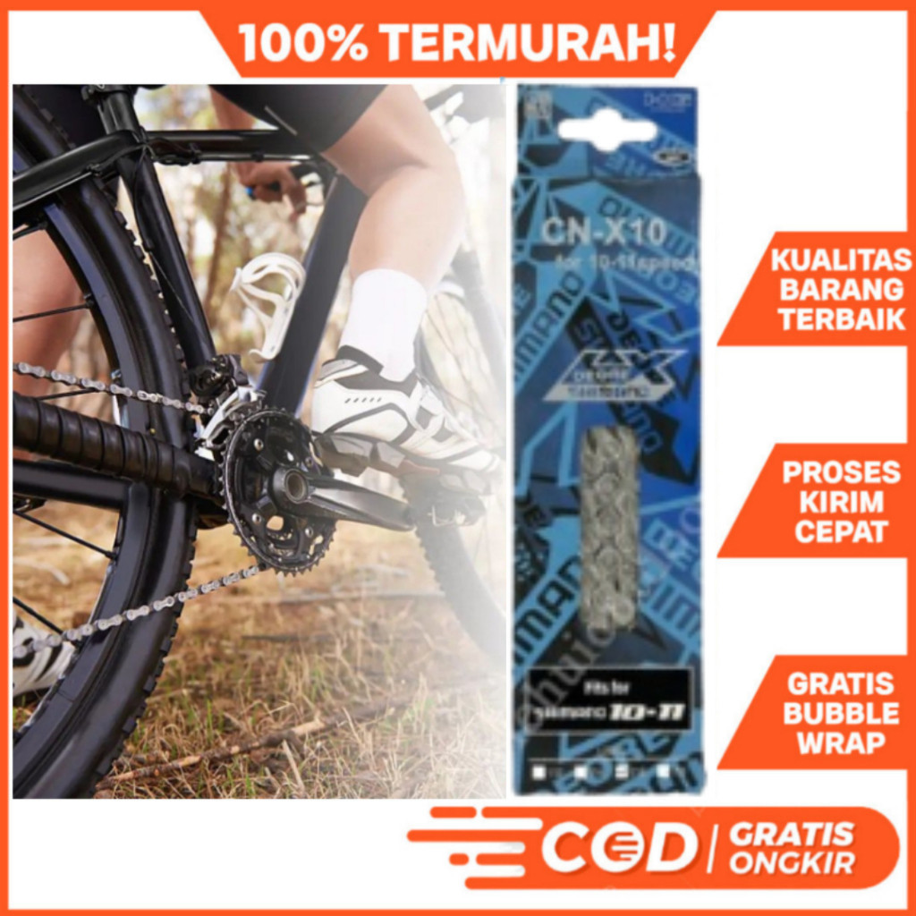 Jual Rantai Sepeda 10-11 Speed CN-X10 116 Links Chain Deore LX 10 / 11 ...