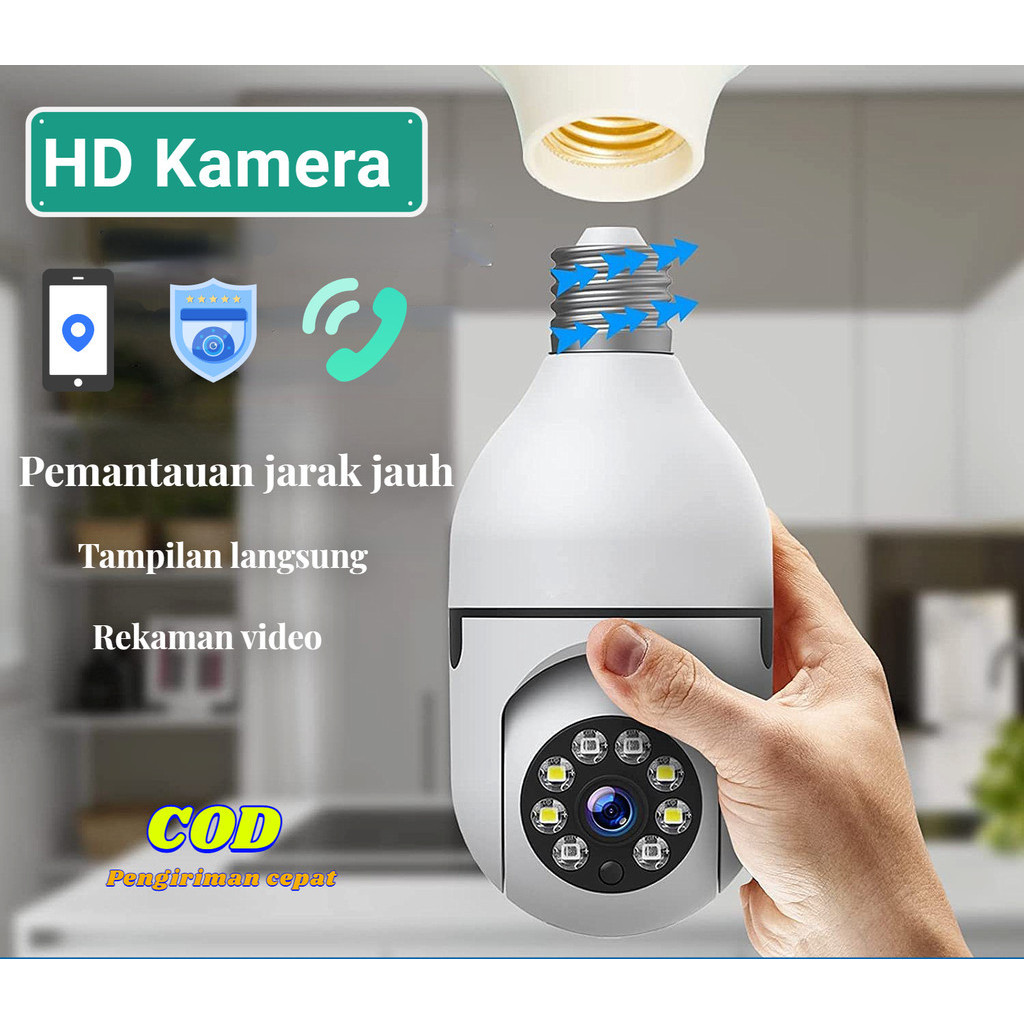 Jual {ready} Kamera CCTV 2MP WiFi Pintar V380 Kamera Keamanan Berbentuk ...