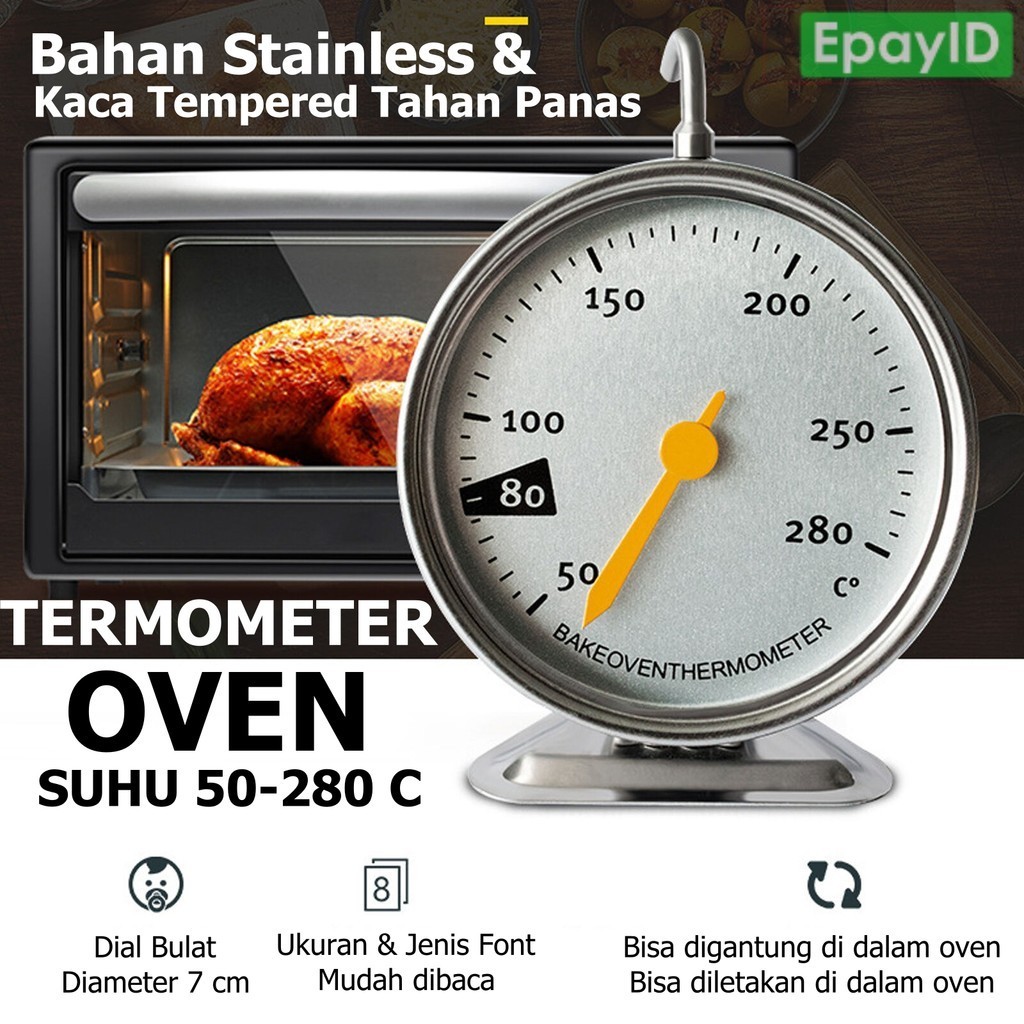 Jual Termometer Oven Duduk 50-280 Celcius | Bake Oven Thermometer ...