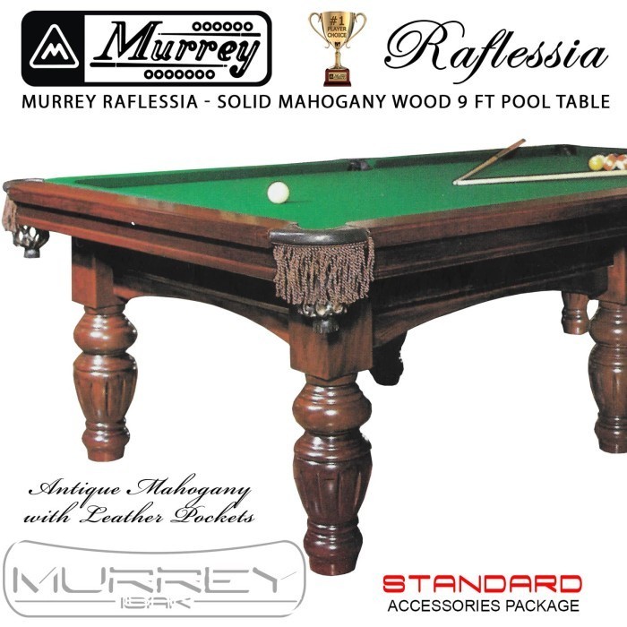 Jual PROMO SPESIAL Murrey Raflessia STD 9 ft Mahogany Pool Table Meja ...