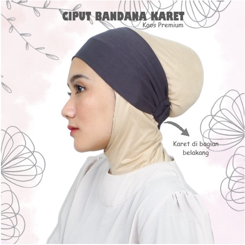 Jual Ciput Bando Kaos Basic Premium 2 In 1 Bando Pita / Inner Bandana ...