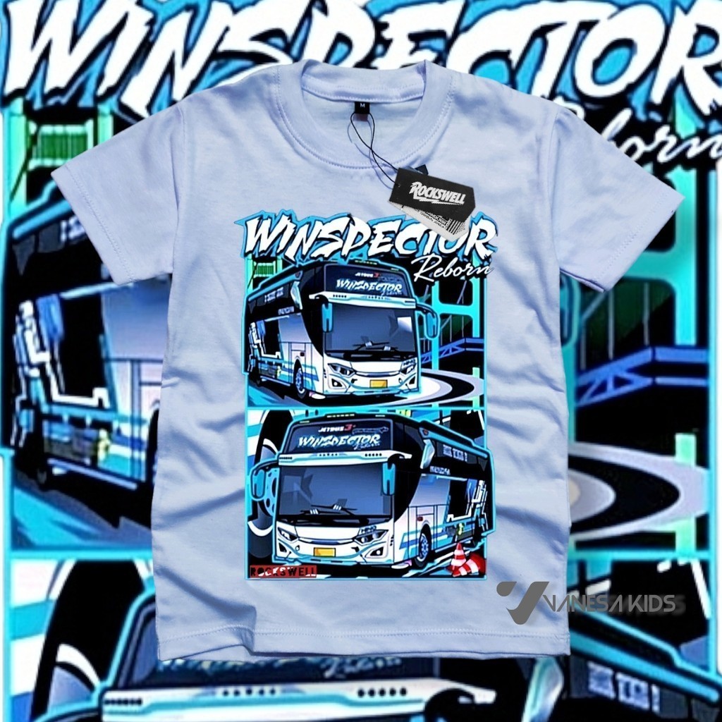 Jual Kaos anak Distro Bis Winspector Tuan Muda Kids Panda Baju Bus Mania 4 -12 Tahun Telolet ...