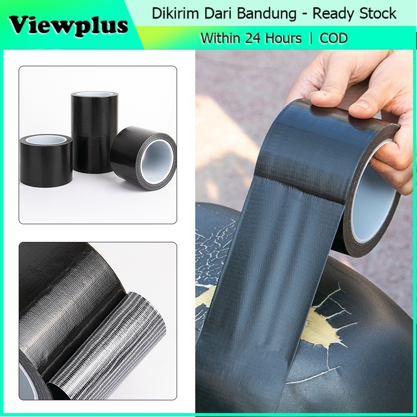 Jual 10Meter Tempelan Sticker Lakban Kain Hitam 5/10CM / Tempel ...