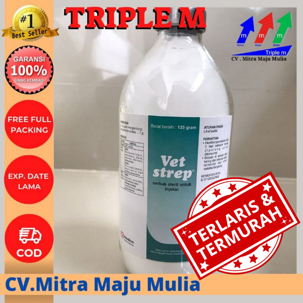 Jual VET STREP 125 gr VETSTREP MEDION Obat Hewan Mastitis Crd Ngorok ...