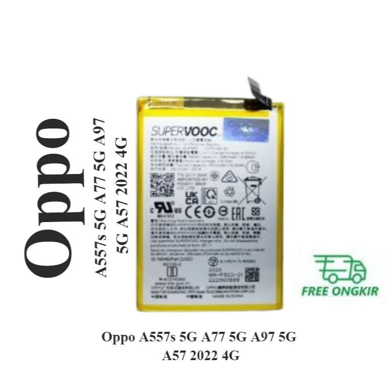 Jual Batre batre oppo A557s 5G A77 5G A97 5G A57 2022 4G batre original ...