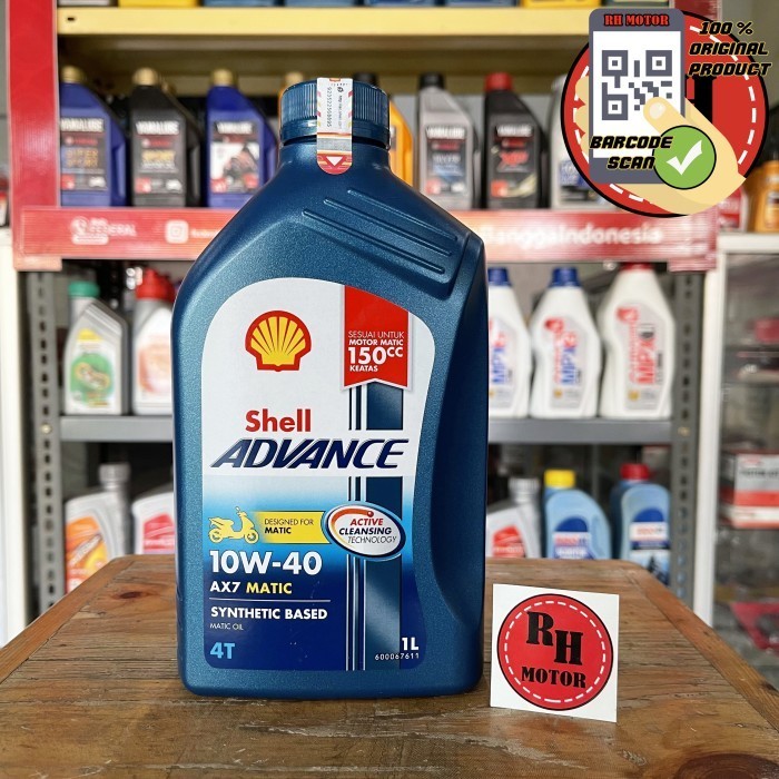 Jual Oli Motor Shell Advance AX7 Scooter Matic (10W-40) (1L) | Shopee Indonesia