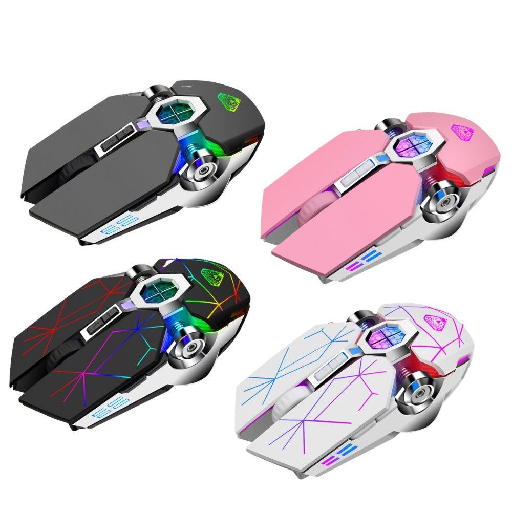Jual Wireless Mouse Mechanical Gaming RGB Mouse Charging Divipard Q7 ...