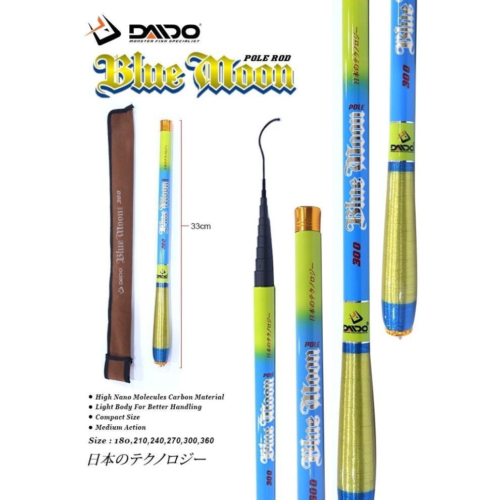 Jual Daido Blue Moon Joran Tegek Pole Ruas Pendek Bahan Carbon Action ...