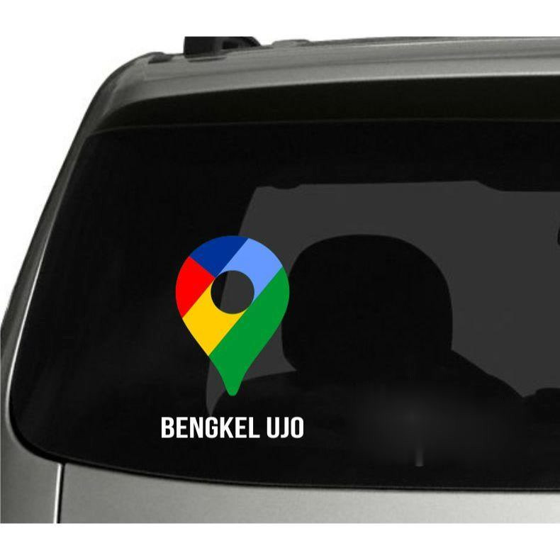 Jual sticker Kaca Mobil cutting Maps Rumah Toko Alamat Custom | Shopee ...