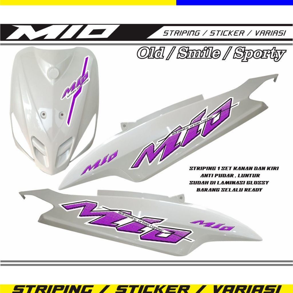 Jual STICKER MOTIF STRIPING STIKER MIO SPORTY / MIO SMILE STRIPING ...