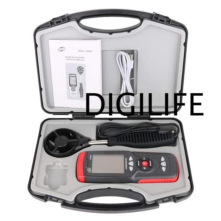Jual Anemometer Data Logger Wind CFM CMM Benetech GT-8907 Air Flow GT8907 | Shopee Indonesia