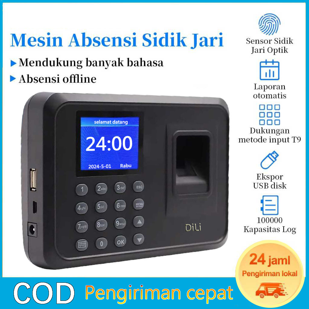 Jual mesin absensi Fingerprint Bahasa Indonesia Mesin Absensi Mesin Absensi Sidik Jari Biometrik ...