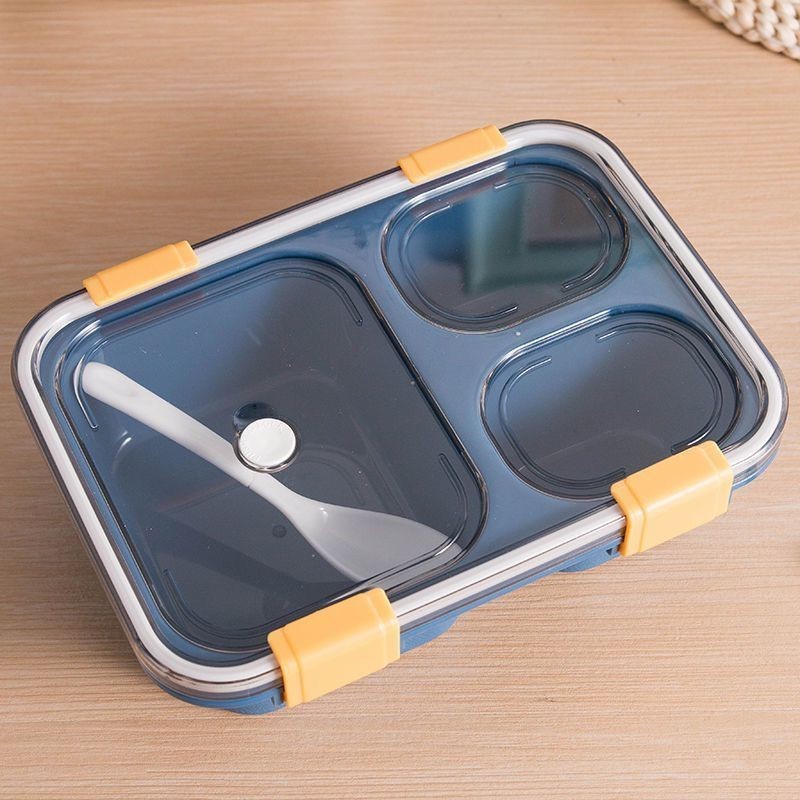 Jual Lunch Box 4 Grid tempat makan Dengan Dengan Kotak Sup Dan Sendok ...