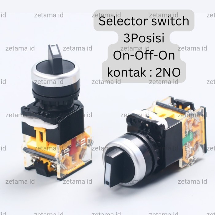 Jual Selector Switch 3 Posisi 22mm On Off On LA38-20X/3 | Shopee Indonesia