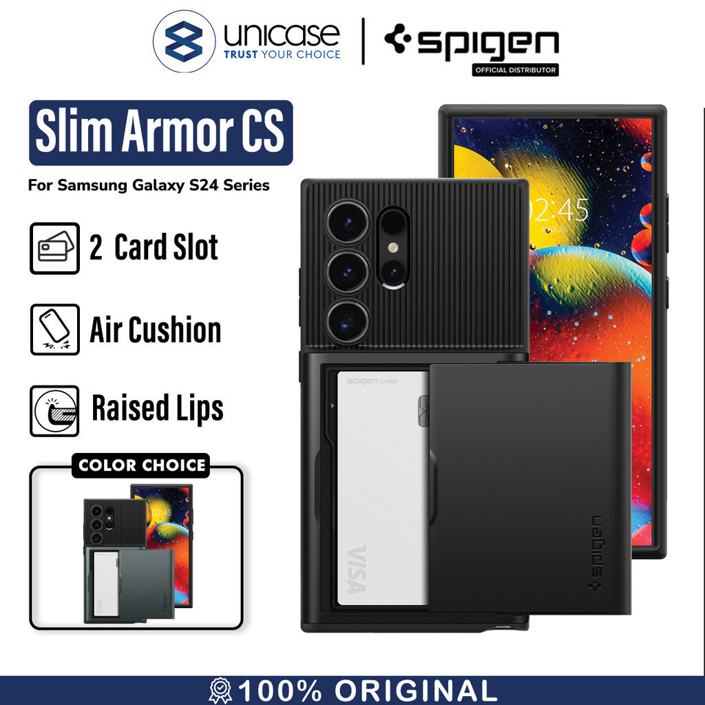 Jual Case Samsung Galaxy S24 Ultra Plus Spigen Slim Armor CS Card ...