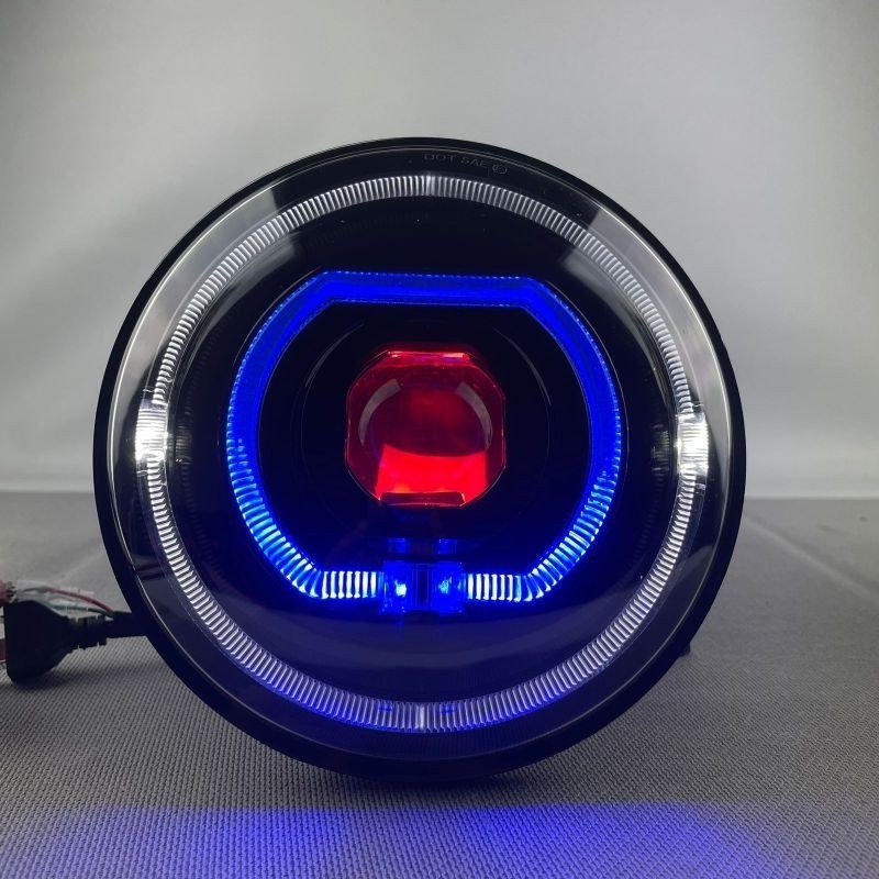 Jual BILED HEADLAMP LED PROJECTOR BILED 7 INCH BULAT LAMPU UTAMA CR7 ...