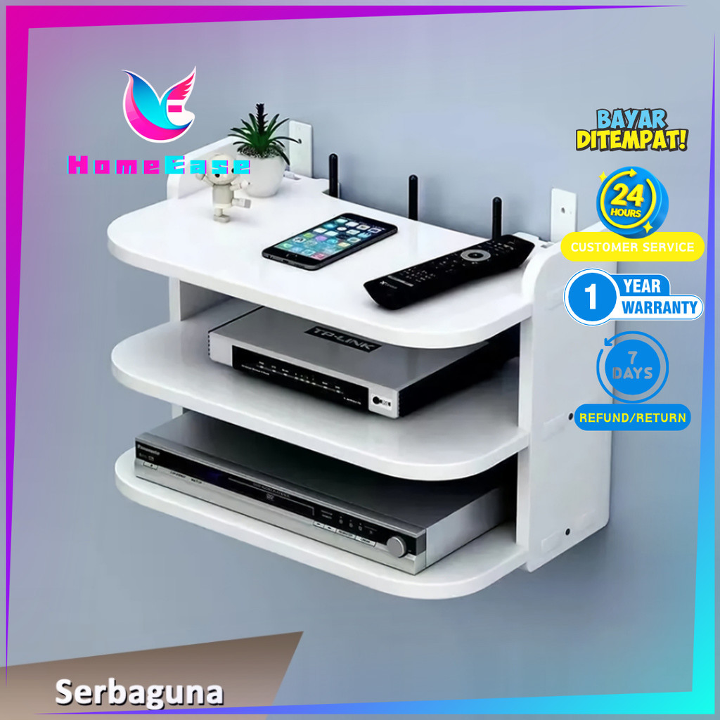 Jual HomeEase - Rak Dinding 3 Susun Vintage Minimalis Serbaguna untuk ...