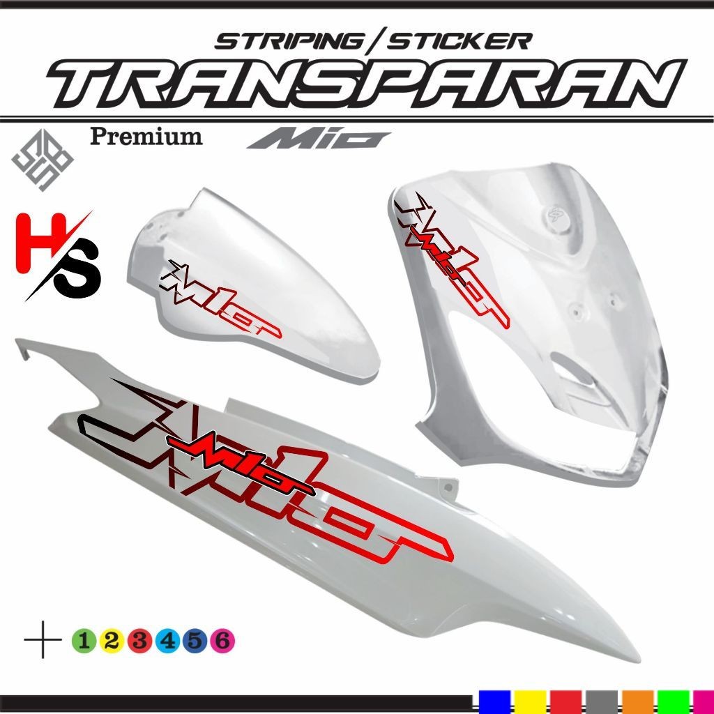 Jual STICKER STRIPING TRANSPARAN YAMAHA MIO OLD/MIO SPORTY/MIO SMILE ...