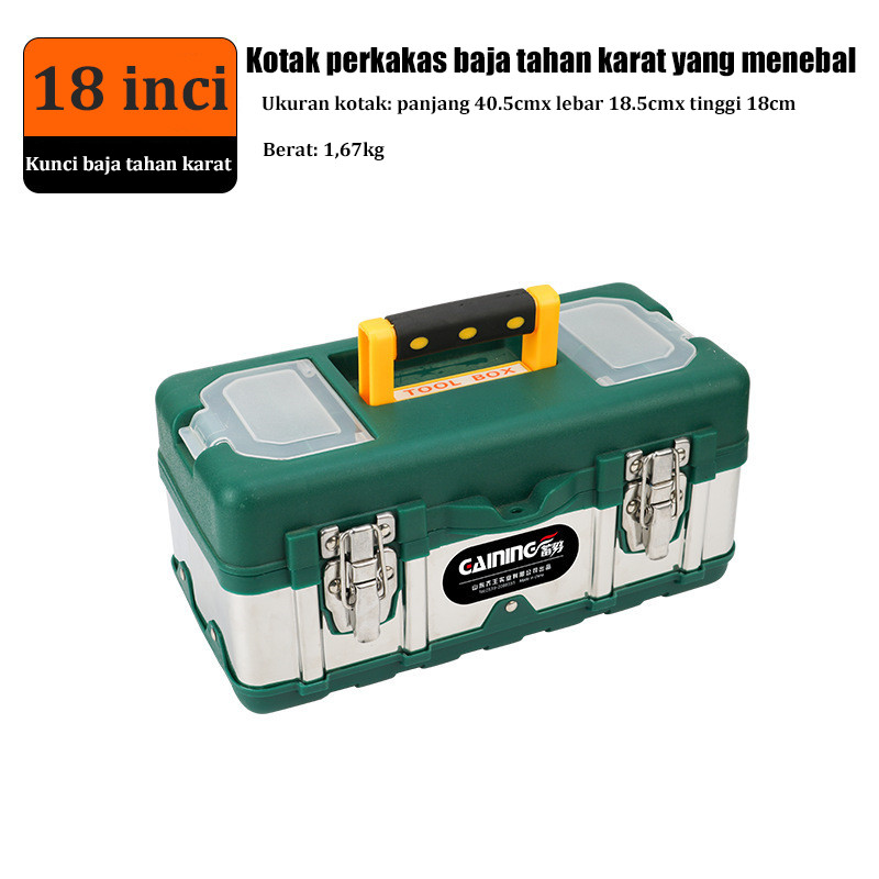 Jual A9IYN Usefultools Tool Box Stainless Kuat 2 Tingkat Tool Box Besar ...