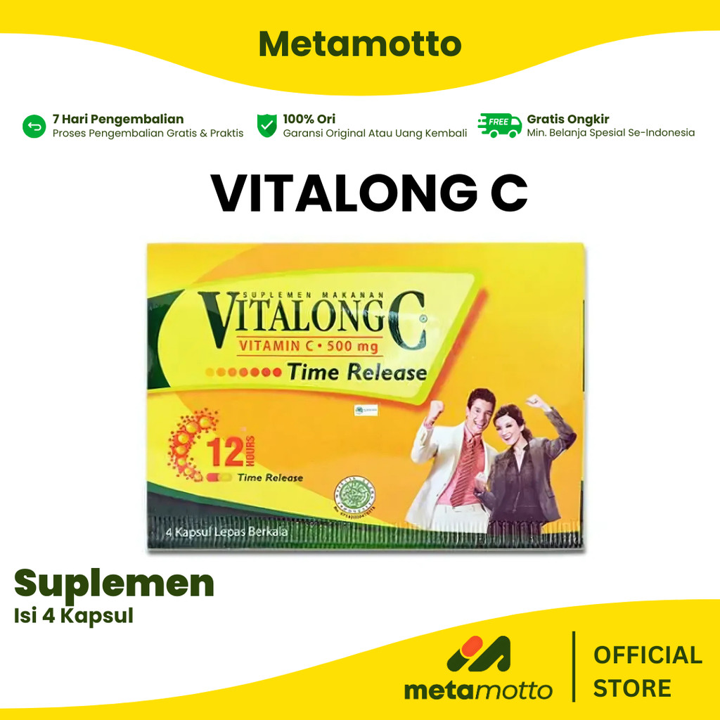 Jual Vitalong C untuk Daya Tahan Tubuh - 1 Strip 4 @Tablet - Metamotto ...