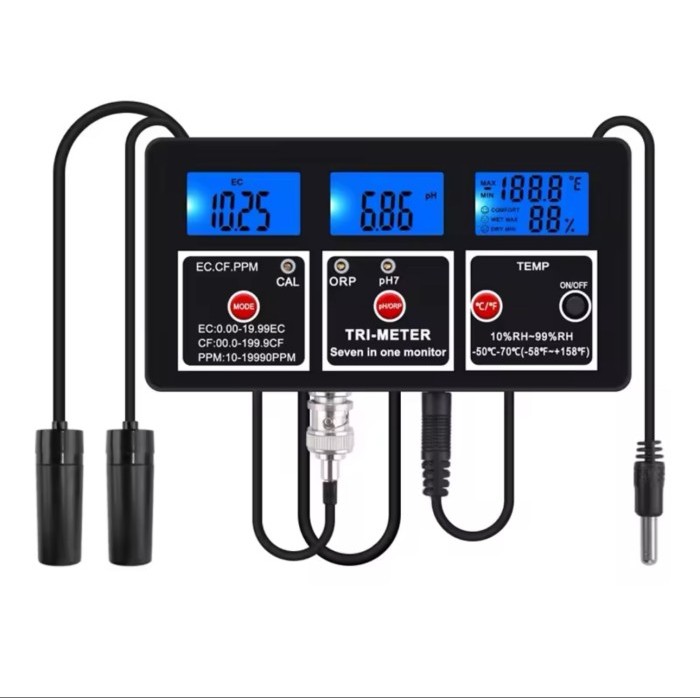 Jual PH-118 Alat Ukur Kualitas Air 7 In 1 Multifungsi EC/TDS/CF/PH/ORP ...