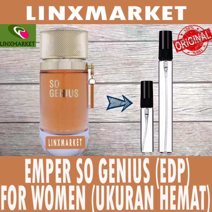 Jual EMPER SO GENIUS FOR WOMEN EDP EAU DE PARFUM UKURAN HEMAT | Shopee ...