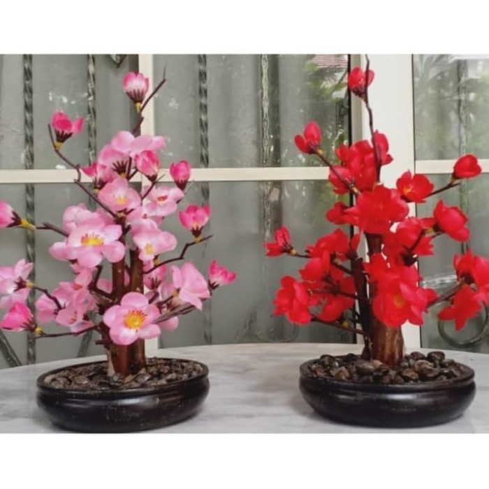 Jual Bunga Imlek Sincia Pohon Meihua Mehwa Sakura Konyien Hiasan ...