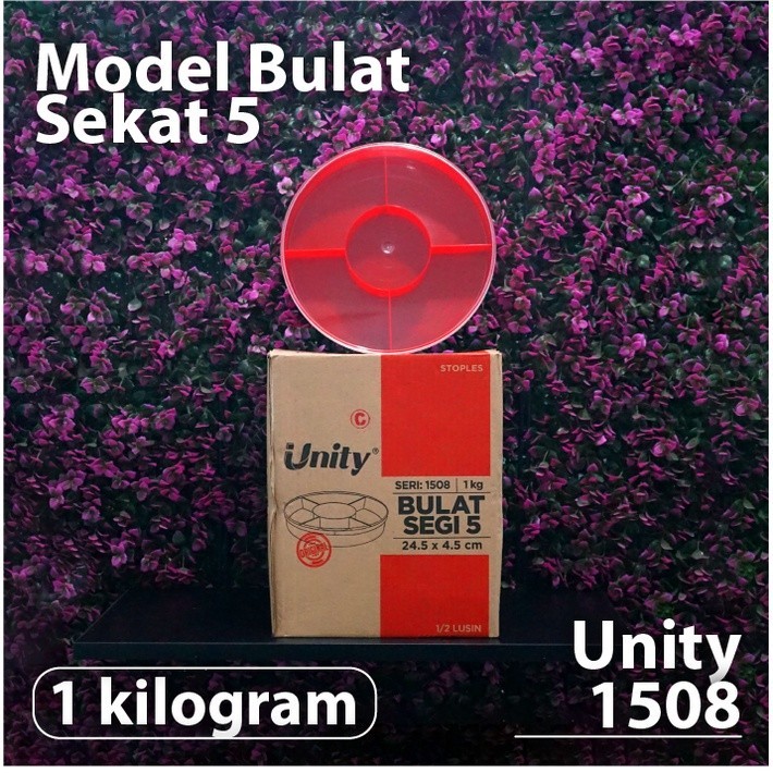 Jual Toples Unity 1508 - Model Bulat Sekat 5 Volume 1000 gram - 1 kg | Shopee Indonesia