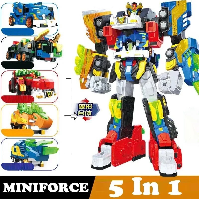 Jual MiniForce 6 in 1 V Rangers VOLT LEGEND KING V Transformation Robot ...