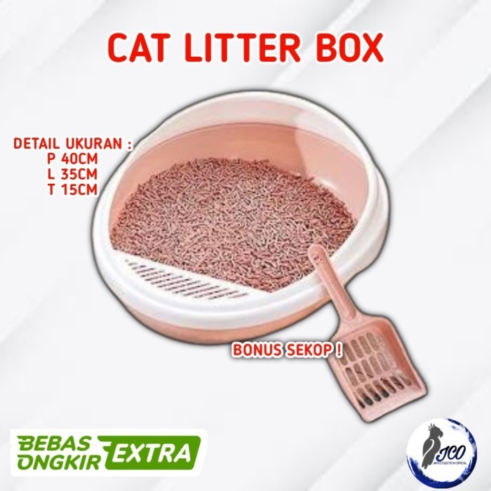 Jual CAT LITTER BOX TOILET KUCING WADAH PASIR KUCING TEMPAT PUP KUCING ...