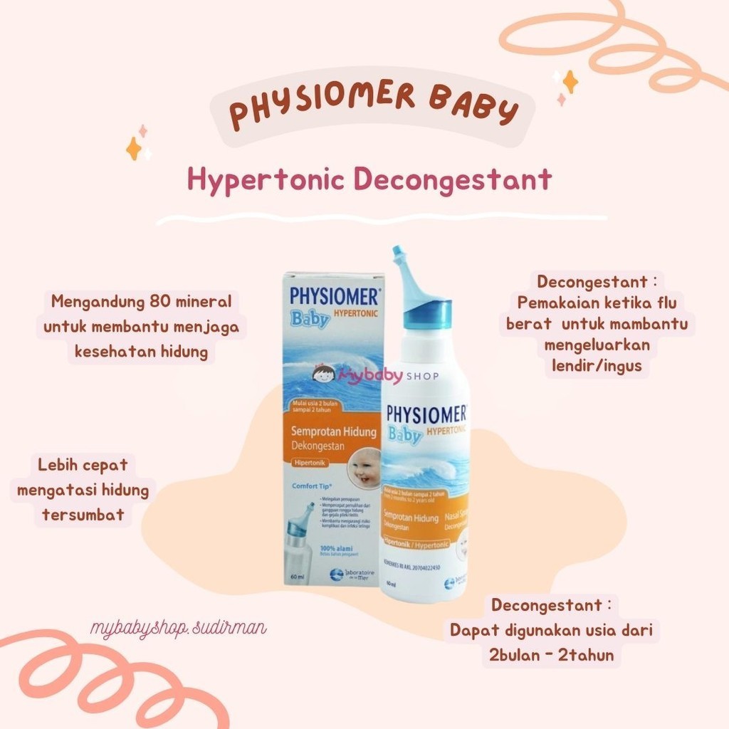 Jual Physiomer Baby Hypertonic Dekongestan Nasal Spray Semprotan Hidung ...