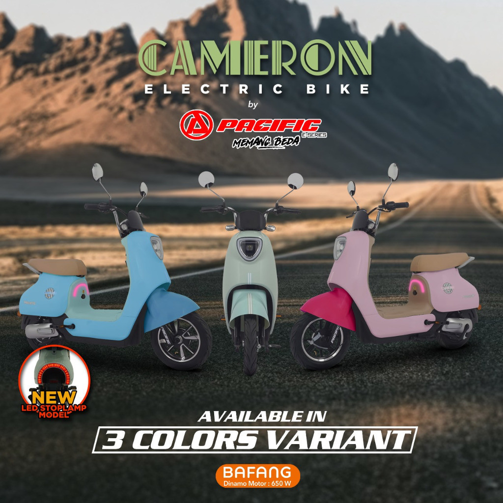 Jual Sepeda Listrik CAMERON / CAMERON PRO by Pacific E-Bike Electrik Bike Garansi Resmi | Shopee ...