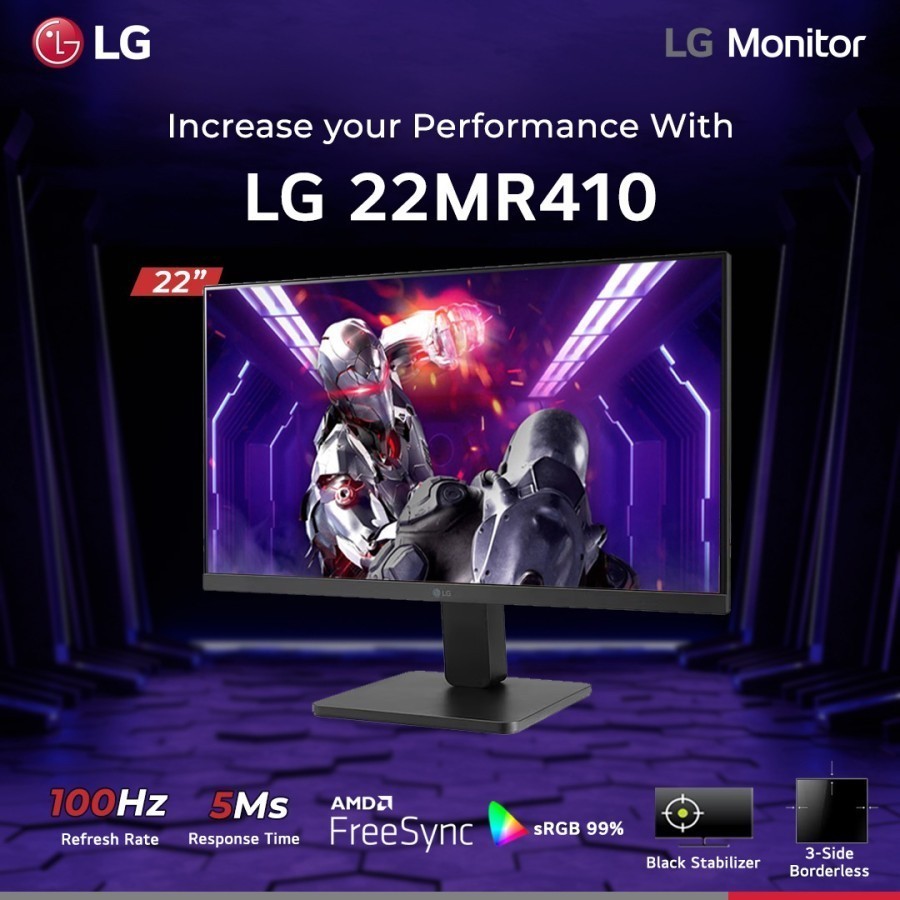 Jual LED LG 22MR410-B (22"/FHD/VA/100Hz/HDMI/VGA/FreeSync/VESA ...