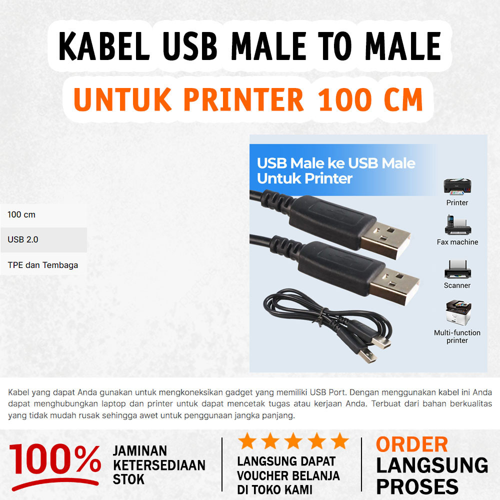 Jual Kabel USB Printer | Terbuat Dari Tembaga Penghantar yang Baik ...