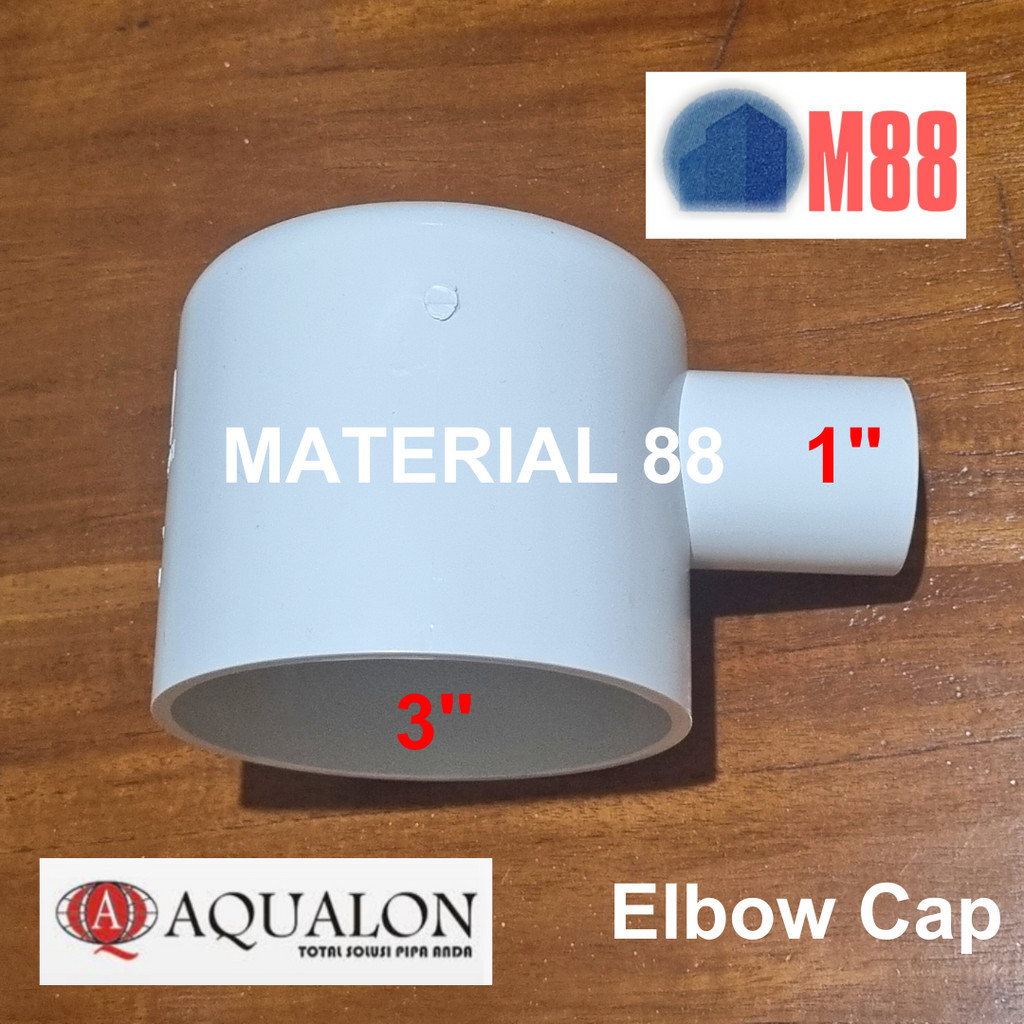 Jual AQUALON Elbow Cap 3 x 1 inch - Dop Keni Knie 3x1 Hidroponik ...