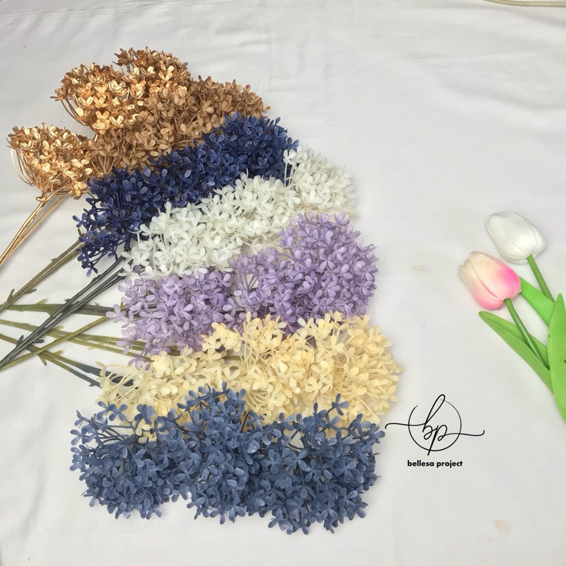 Jual BUNGA SNOWBALL HYDRANGEA 3 HEAD ARTIFICIAL PERTANGKAI AF049 ...