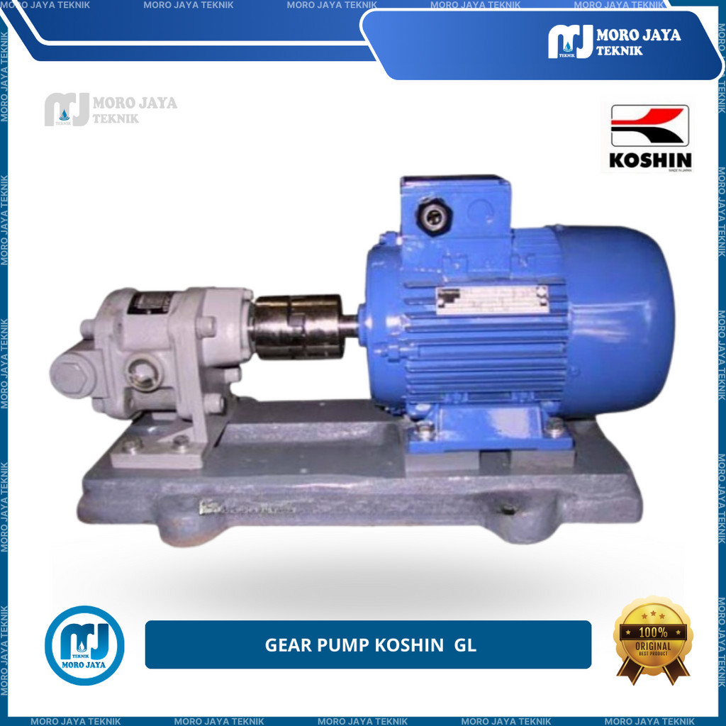 Jual GEAR PUMP KOSHIN GL.20-10 MOTOR DINAMO 2HP 380V POMPA GEAR PUMP 3/4" | Shopee Indonesia