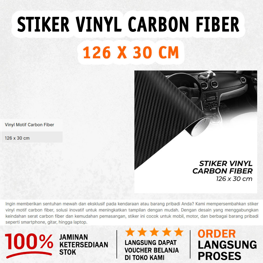 Jual Stiker 3D Mobil Multifungsi Motif Vinyl Carbon Fiber 127 x 30 CM ...